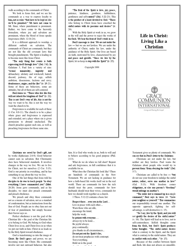 Life in Christ: Living Like A Christian | PDF | Paul The Apostle | Jesus