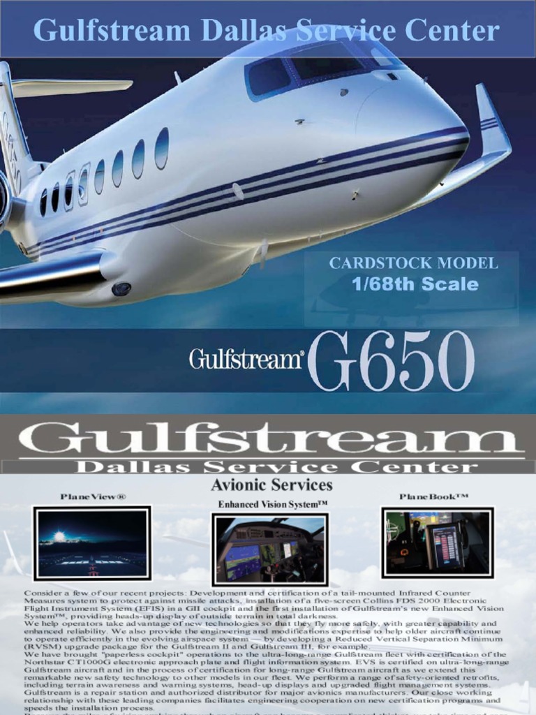 GulfStream G650 Paper Model | PDF