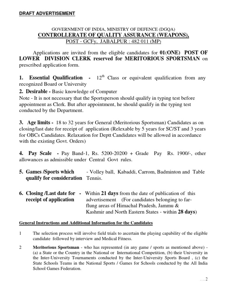 Draft Advertisement | Download Free PDF | Government