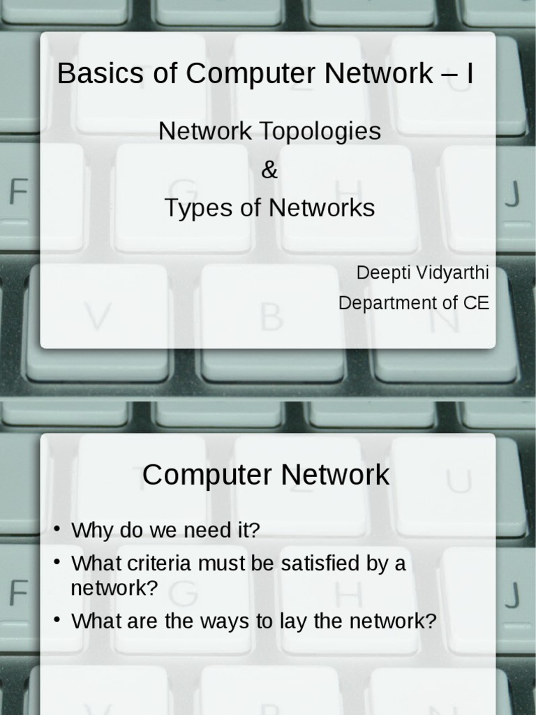 Basics of Computer Network - I | PDF | Network Topology | Wide Area Network