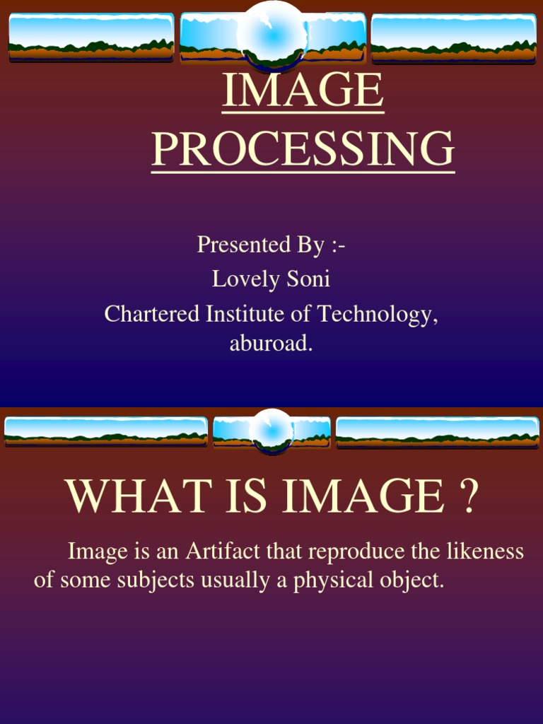 Image Processing Paper Presentation | PDF | Pixel | Contrast (Vision)