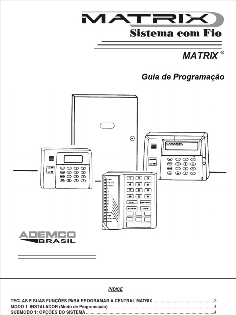 Ademco Matrix | PDF | Bens manufaturados | Equipamento