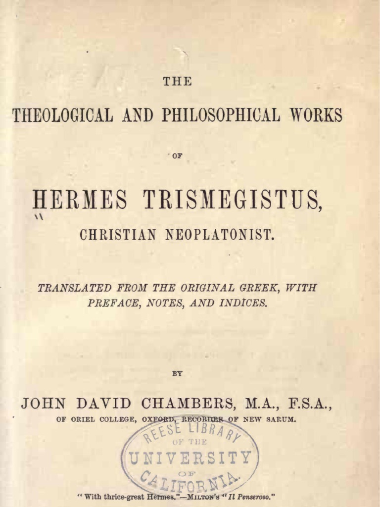 Hermes: Trismegistus,