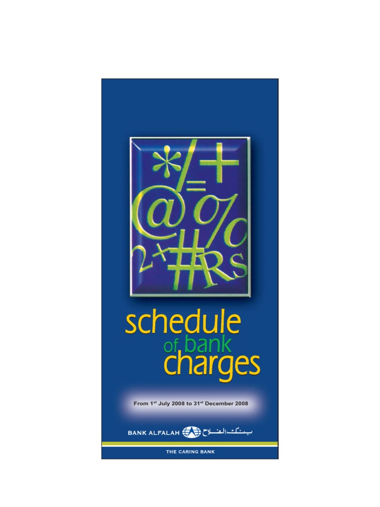 Schedule of Charges | PDF | Credit Card | Letter Of Credit
