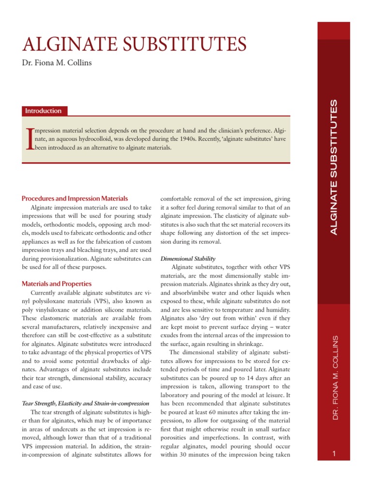 Alginate Substitute | PDF | Disinfectant | Strength Of Materials