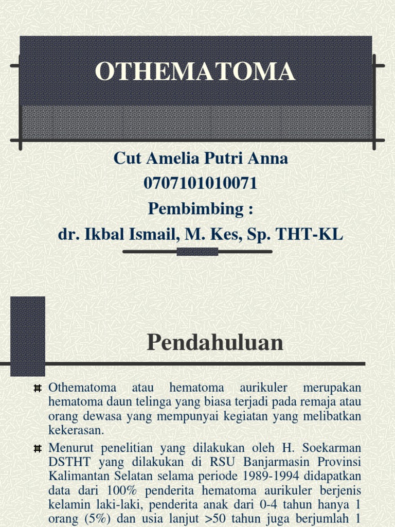 Slide Othematoma | PDF