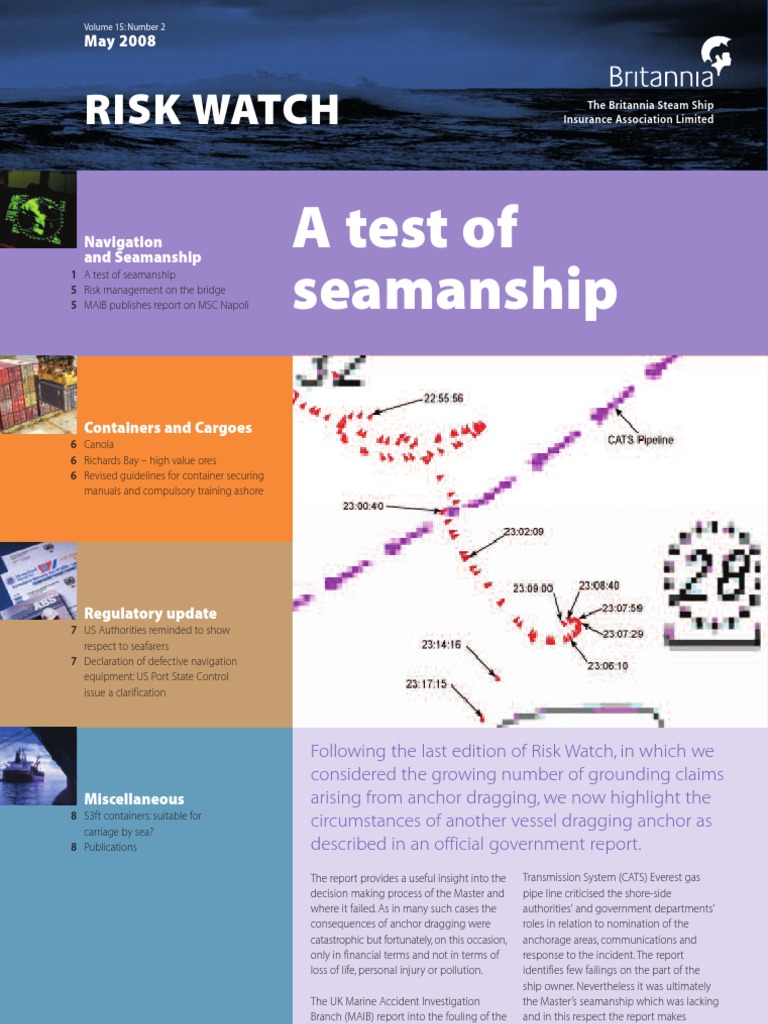 A Test of Seamanship | PDF | Anchor | United States Coast Guard