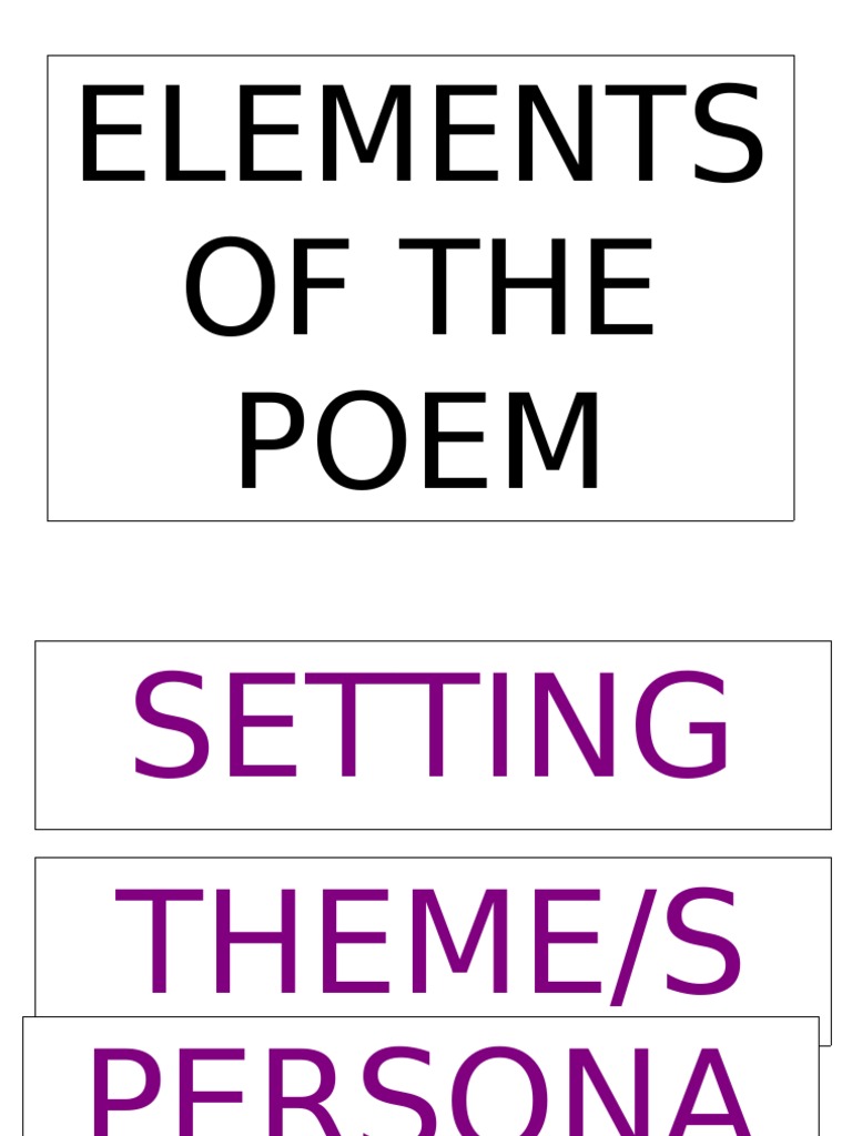 Key Elements of Poetry Analysis | PDF