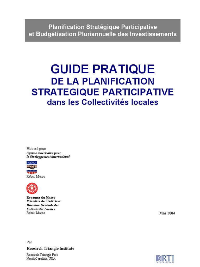 Guide de Planification Participative | PDF | Stratégie militaire ...