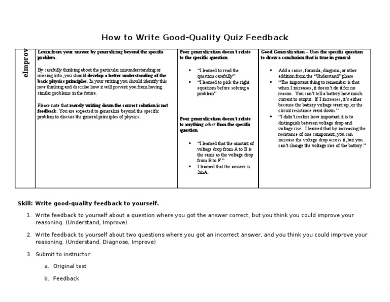 How To Write Good-Quality Feedback | PDF | Career & Growth