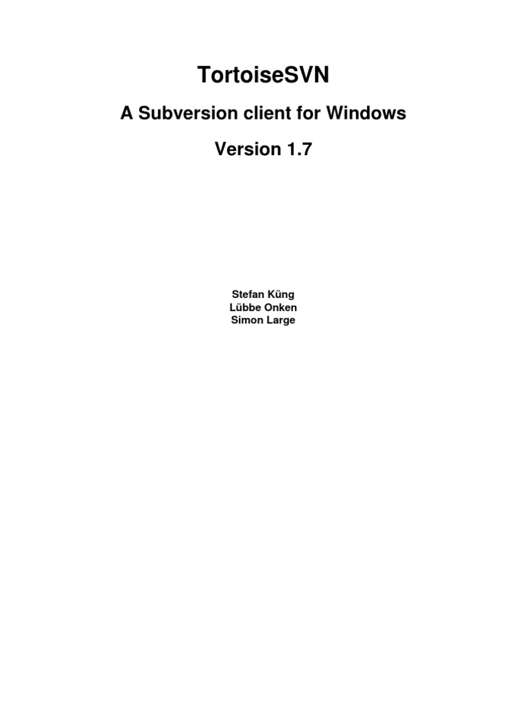 TortoiseSVN 1.7.11 | PDF | Version Control | Computer File