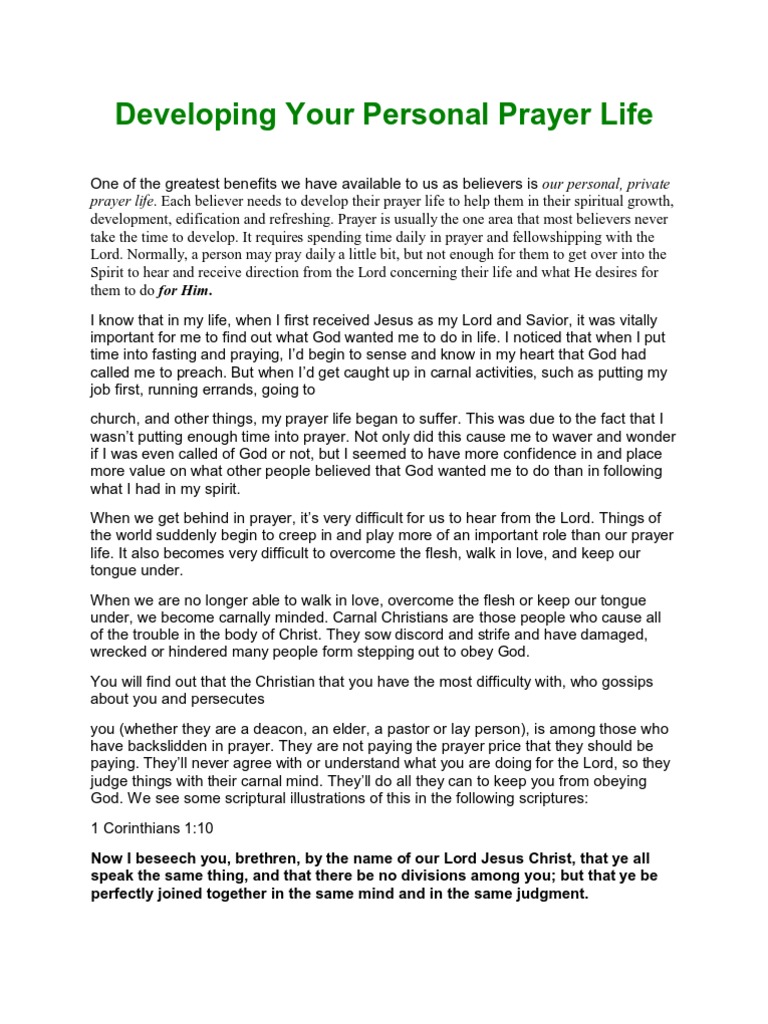 Build Your Prayer Life | PDF