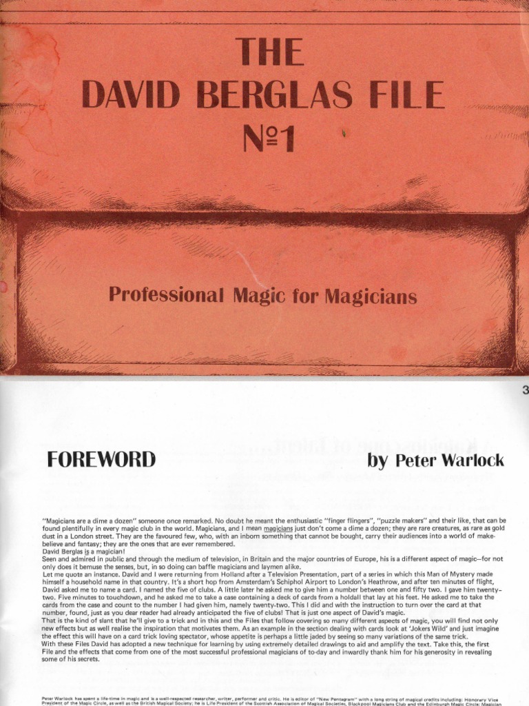 The David Berglas File 1 | PDF