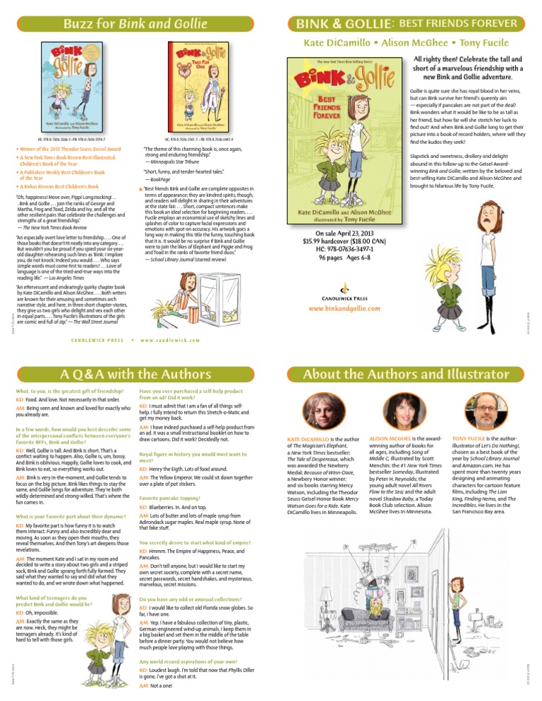 Bink & Gollie: Best Friends Forever Press Kit | PDF
