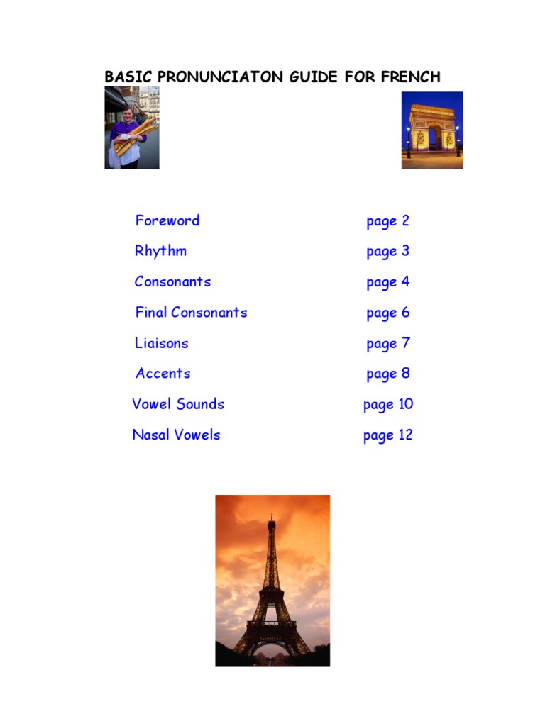 Easy French Pronunciation Guide French Pronunciation | PDF | Stress