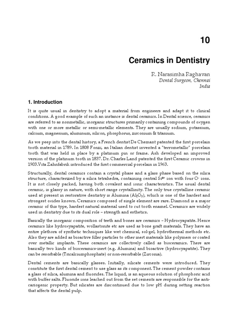 Materiale Ceramice in Stomatologie | PDF | Ceramics | Dental Implant