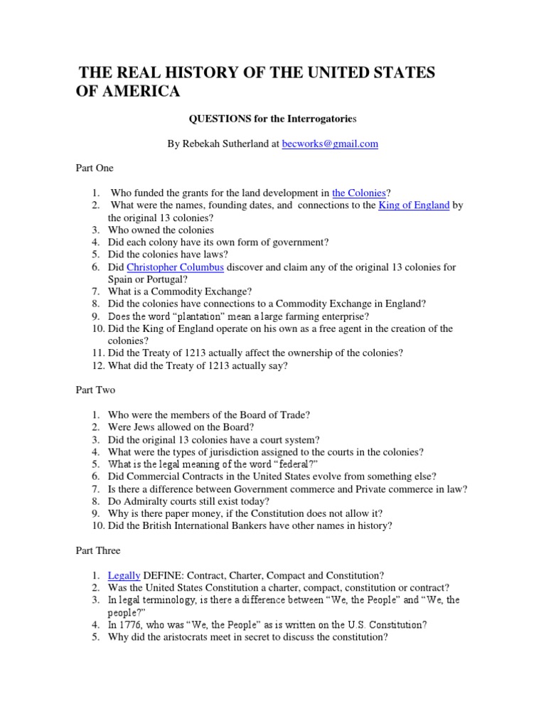 The Real History of The United States of America | PDF | Admiralty Law ...