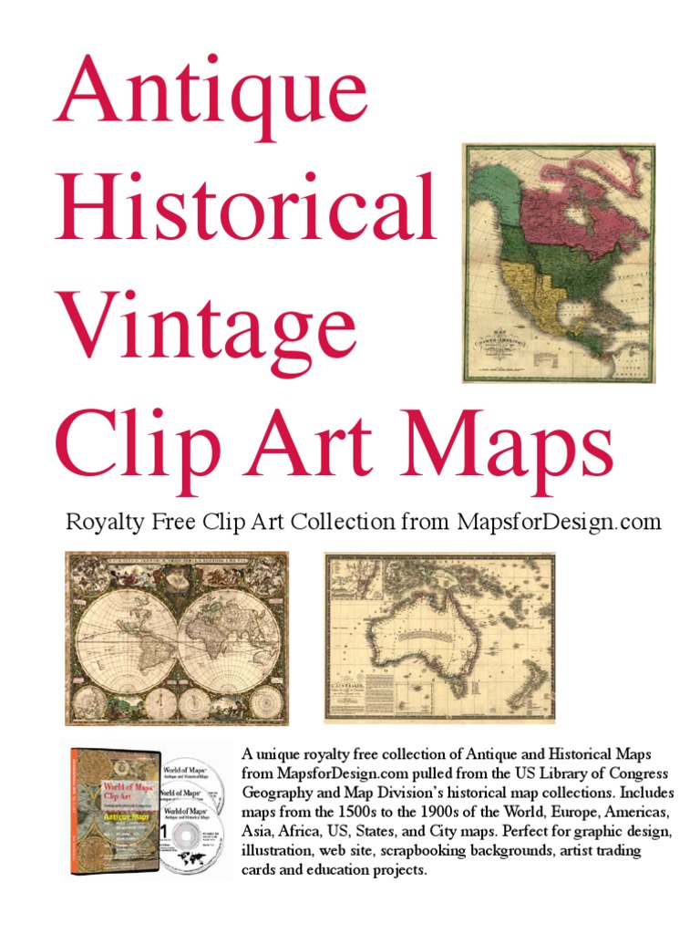 Antique Historical Clip Art Maps | License | Intellectual Works