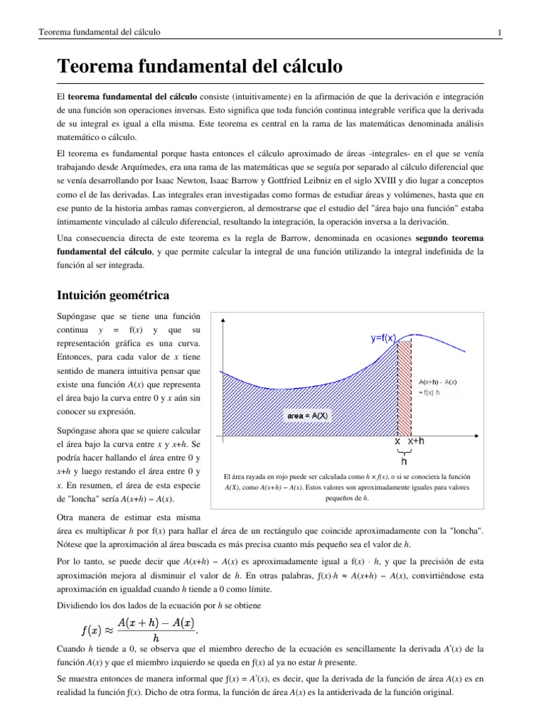 Teorema fundamental del cálculo