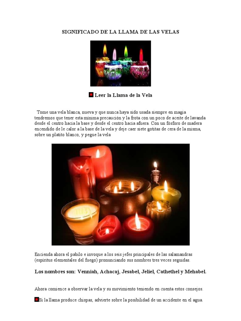 Significado de Las Velas | PDF | Rituales | Agua