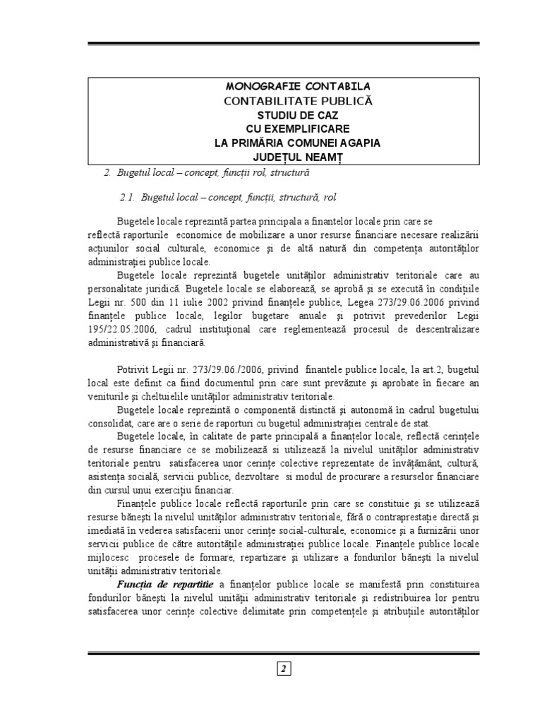 Monografie Contabila