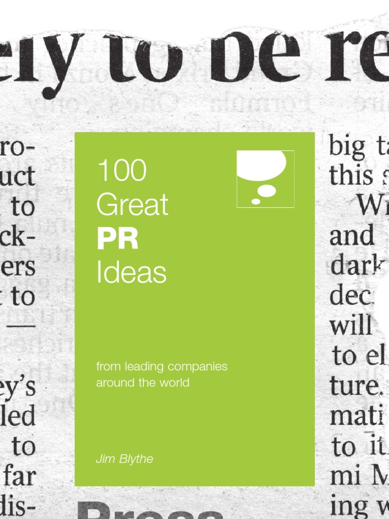 100 Great PR Ideas | PDF | Career & Growth