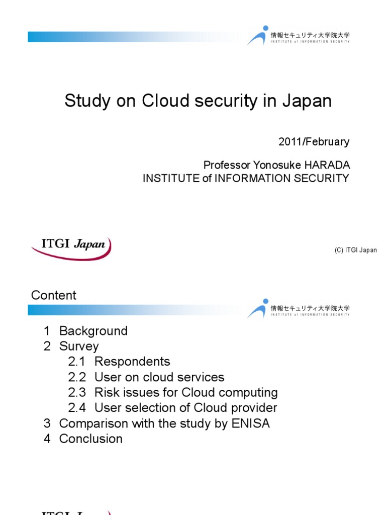 Study On Cloud Security in Japan | PDF | Cloud Computing | Malware