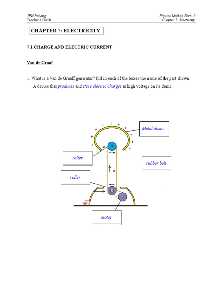 Chapter 7 - Electricity (Teacher's Guide) 2009 | PDF