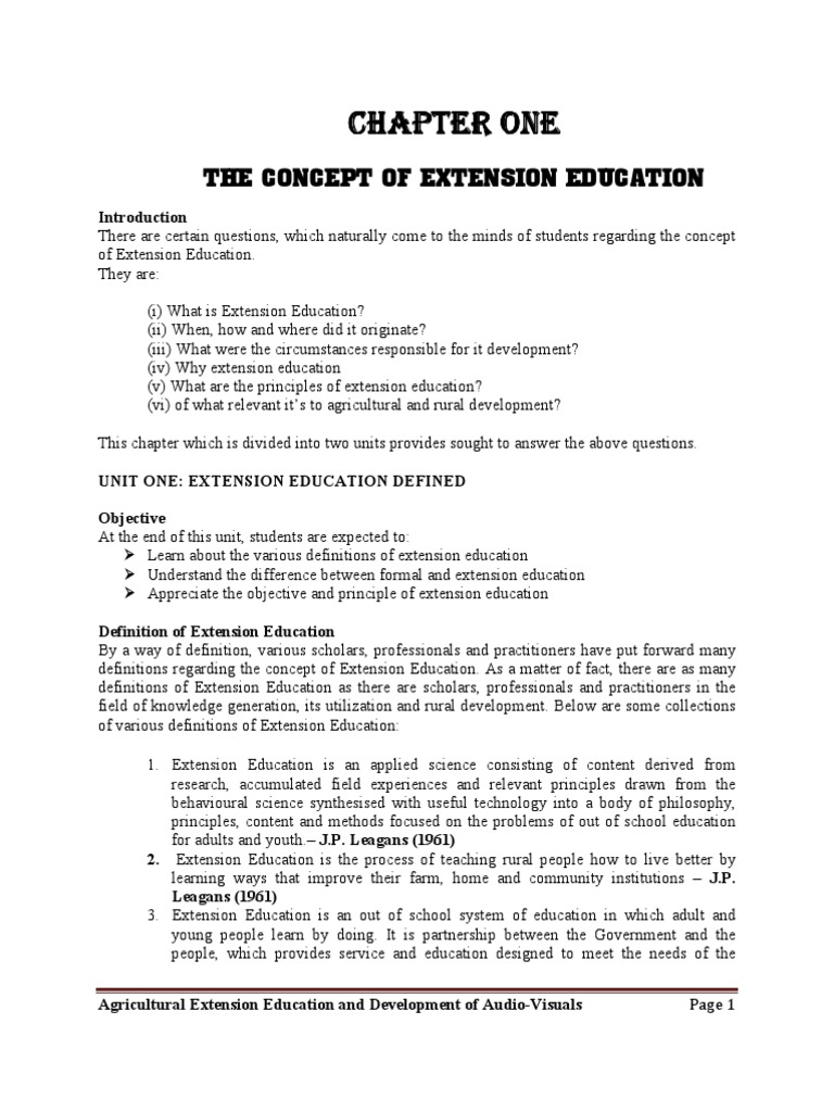 Fundamentals of Agricultural Extension Education | PDF | Nonverbal ...