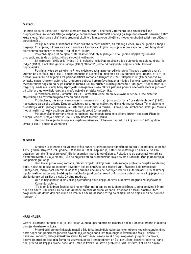 Stepski Vuk - Herman Hesse | PDF