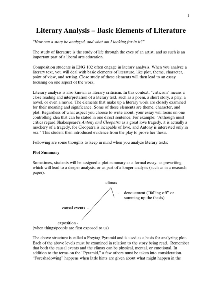 Unit 2 - Literary Analysis - Basic Elements | PDF | Narration | Truth