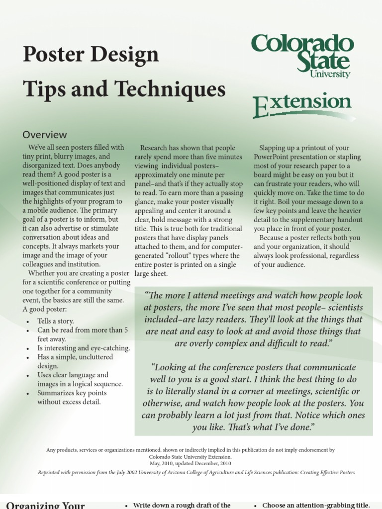 Poster Design Tips | PDF