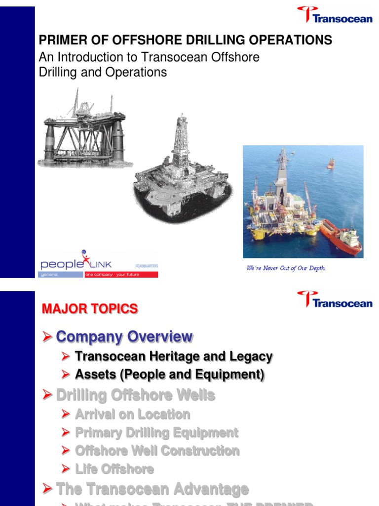 An Introduction To Transocean Offshore Drilling and Operations | PDF ...