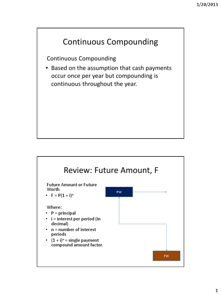 Continuous Compounding | PDF | Compound Interest | Interest