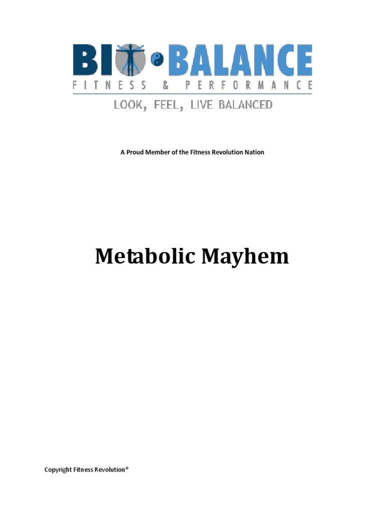 Metabolic Mayhem | PDF | Strength Training | Physical Fitness