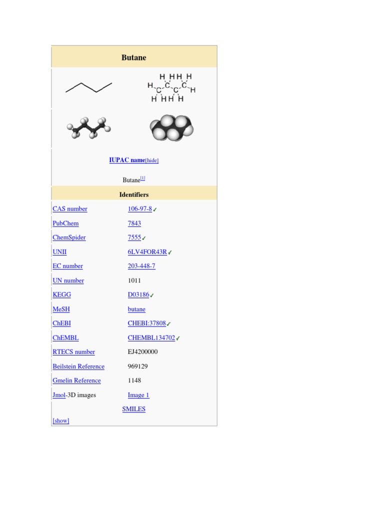 Butane: IUPAC Name | PDF