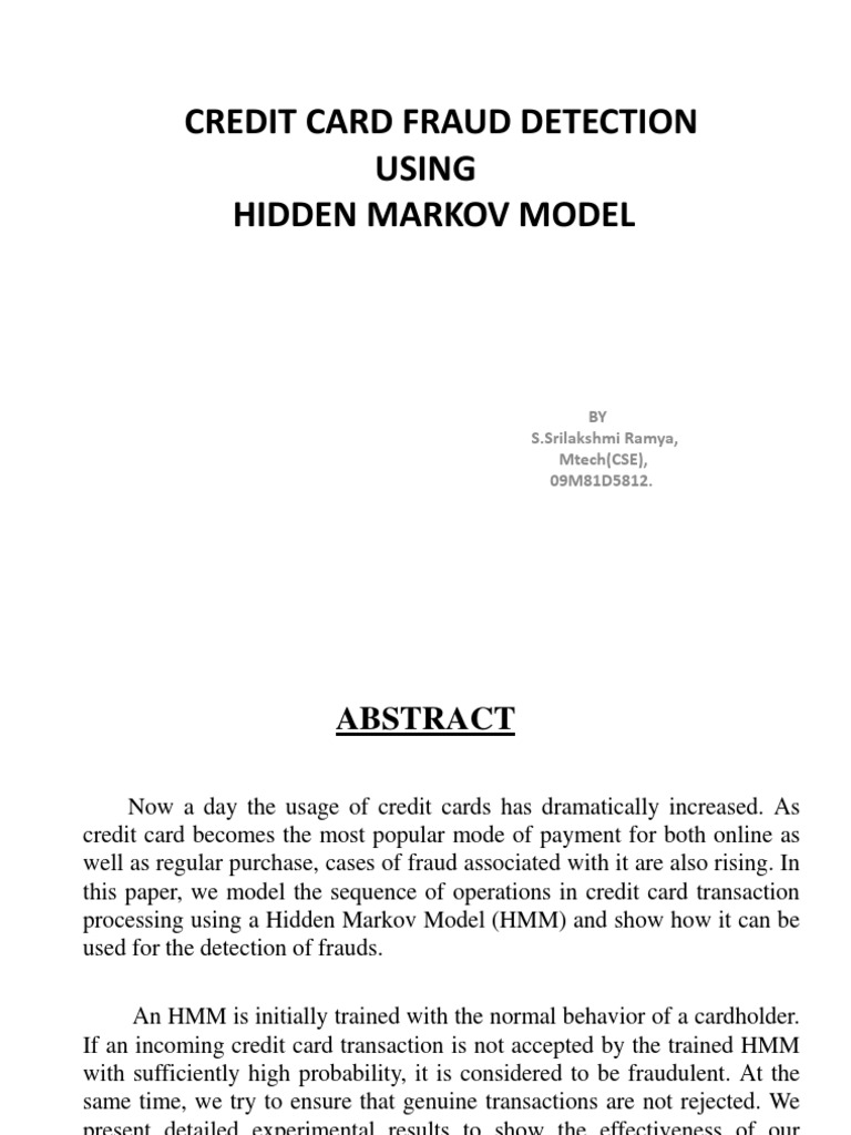 Credit Card Fraud Detection Methods | PDF | Xml | Credit Card