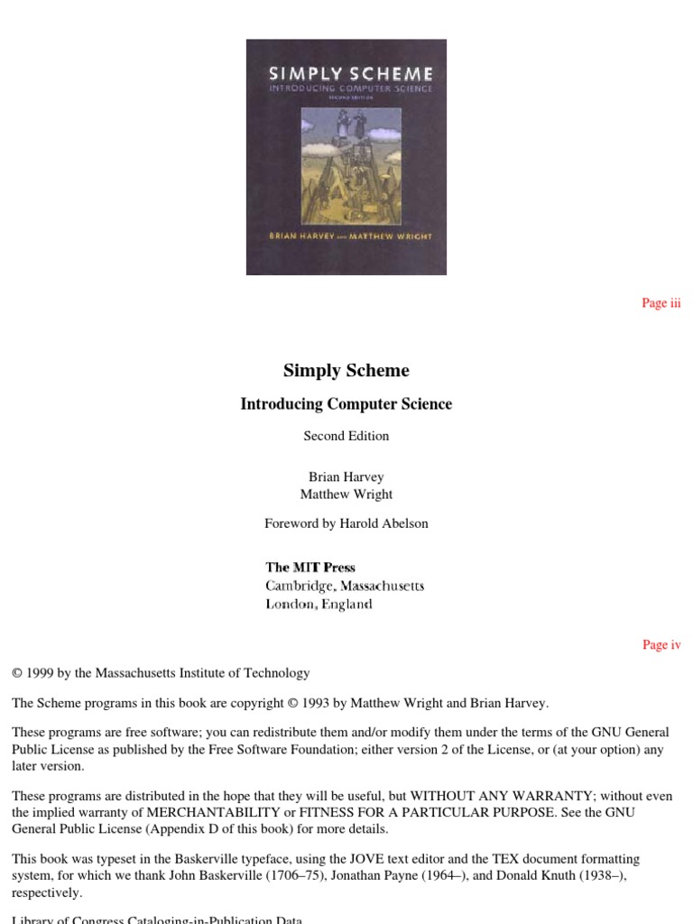Harvey B., Wright M. - Simply Scheme. Introducing Computer Science ...