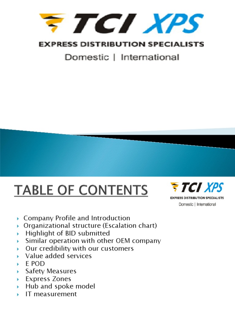 TCI | Logistics | Services (Economics)