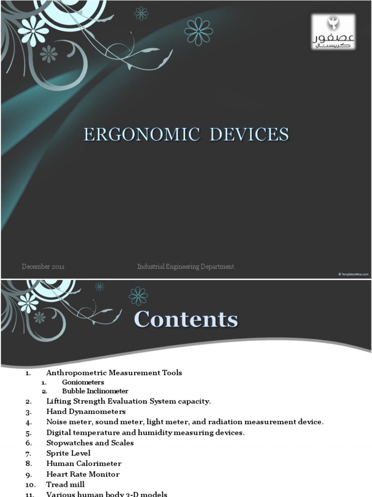 Ergonomics Measuring Instruments | PDF | Measuring Instrument ...