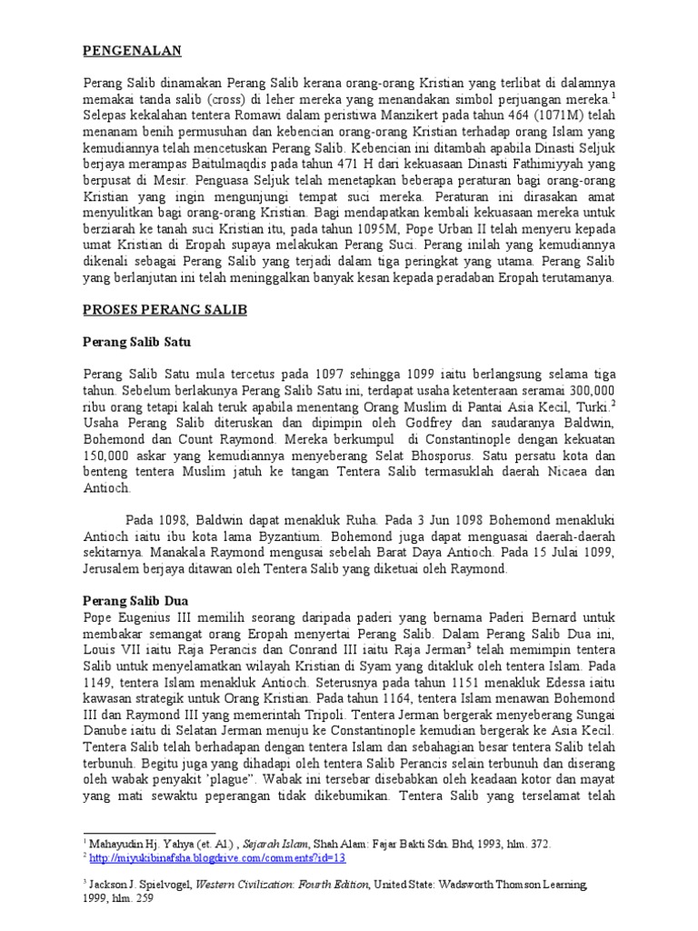 Sejarah Perang Salib: Pengenalan dan Proses | PDF | Sejarah