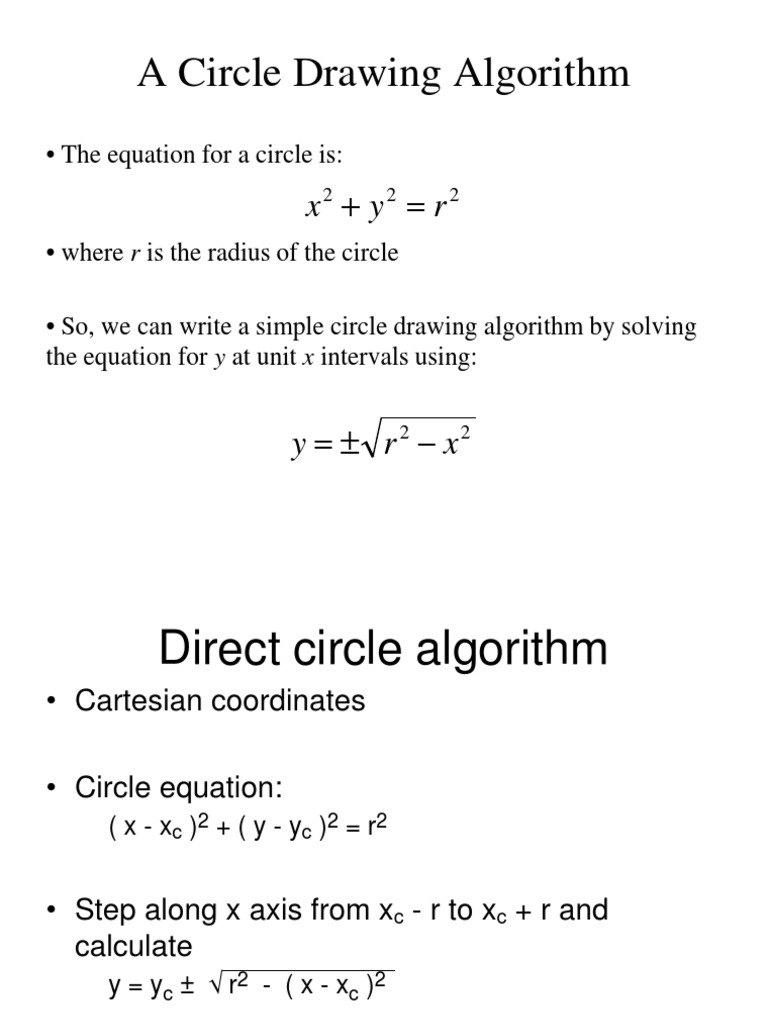 Mid Point Circle | PDF | Applied Mathematics | Algorithms