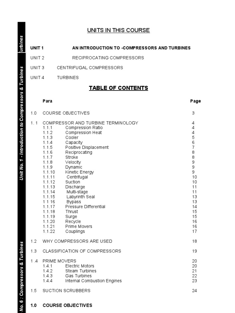 Intro To Compressor and Turbines | PDF | Gas Compressor | Internal ...