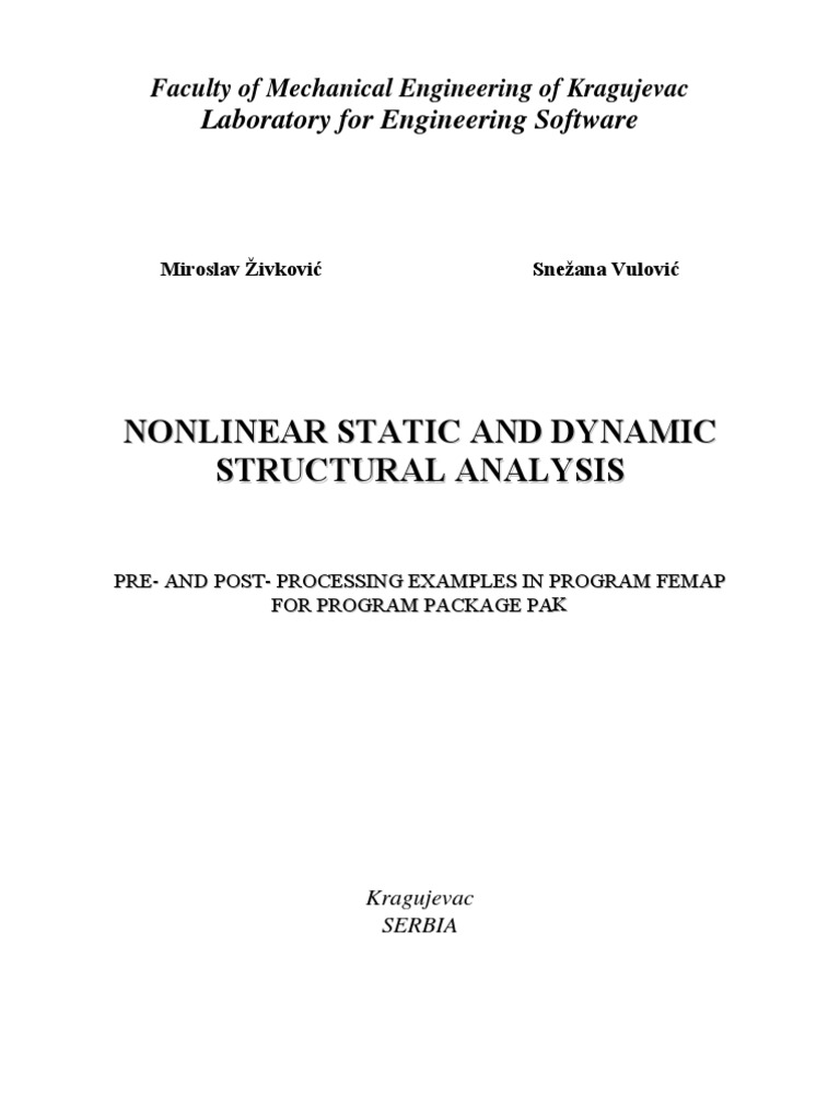 Nonlinear Static and Dynamic Structural Analysis | PDF | Chart | Microsoft Excel
