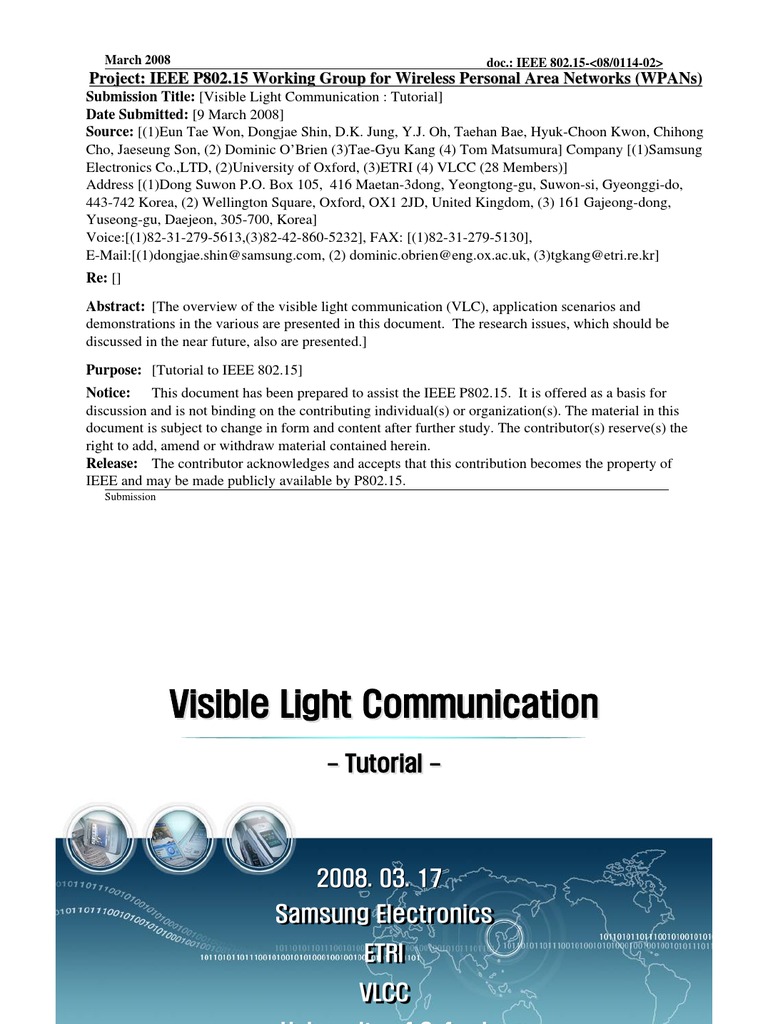 VLC | PDF | Light Emitting Diode | Optics