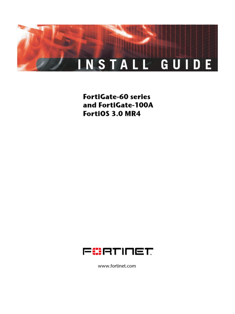 FortiGate-60 Series Install Guide | PDF
