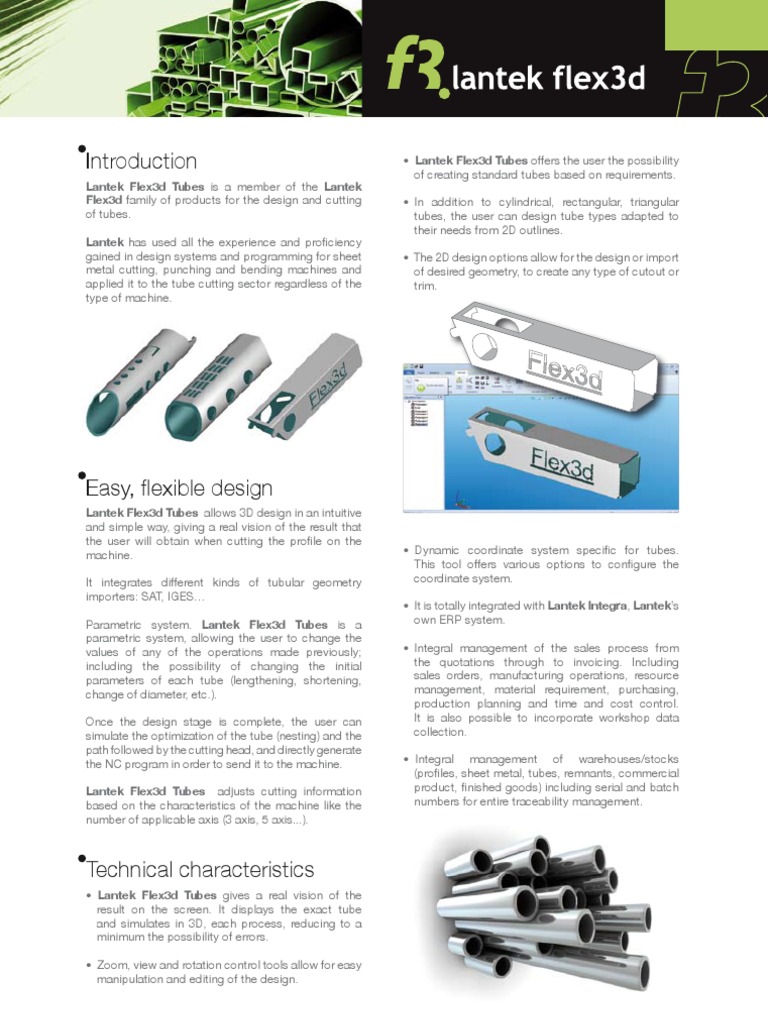 Lantek Flex3d Tubes 1p (EN-UK) | PDF | Machining | Vacuum Tube