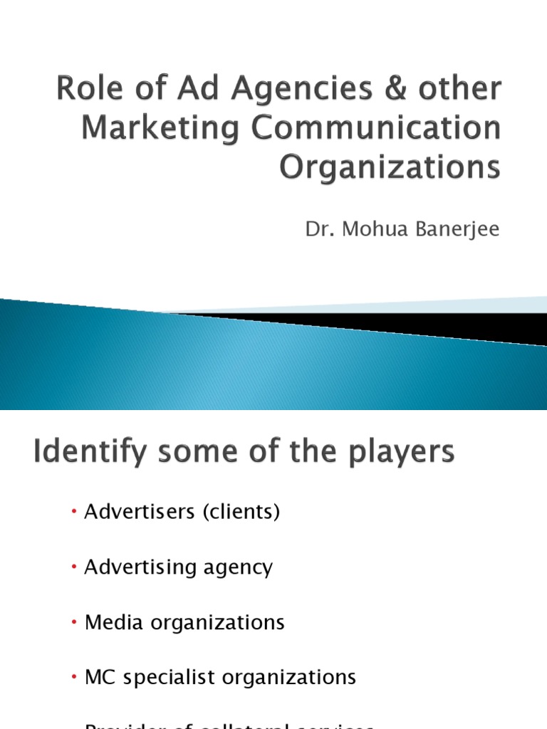 Role of Ad Agencies | PDF | Advertising | Mass Media