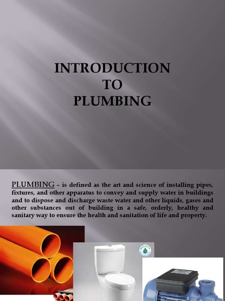 Introduction To Plumbing | PDF | Plumbing | Sanitation