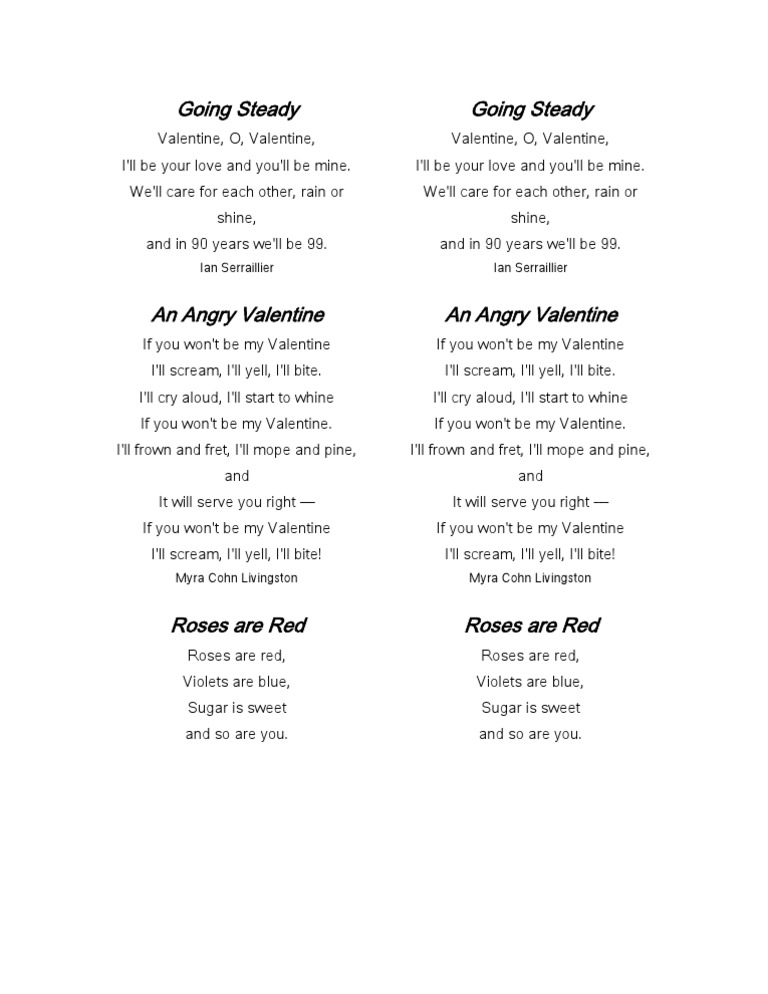Valentine's Day Poems Collection | PDF